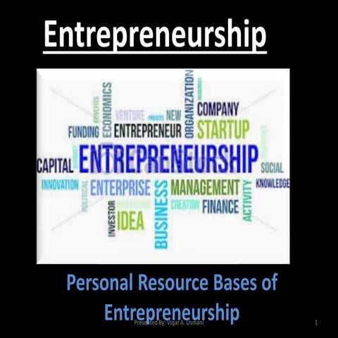 Personal Resource Bases of Entrepreneurship | PPTX