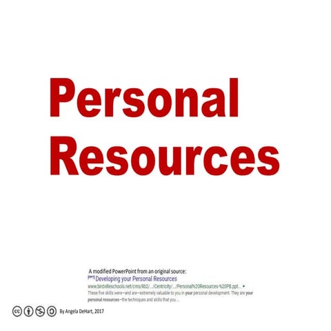 Personal resources | PPTX