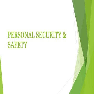 Personal Security & Safety | PPTX