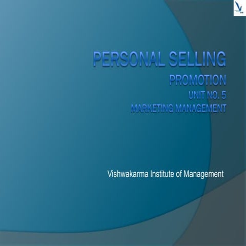 Personal selling | PPTX