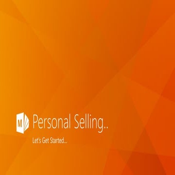 Personal selling | PPTX