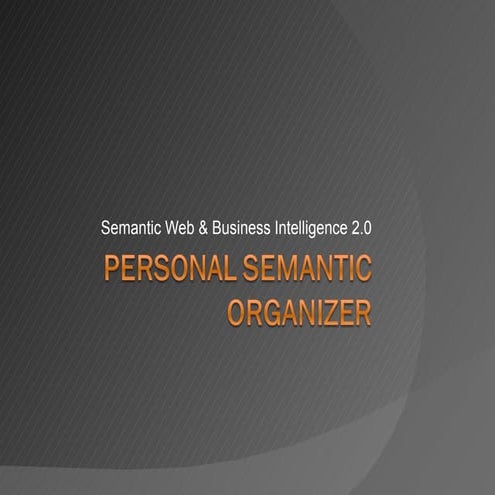 Personal Semantic Organizer (ITA) | PPS