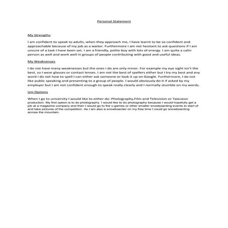 Personal statement | PDF