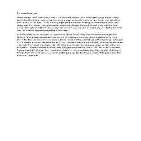 Personal statement | DOCX