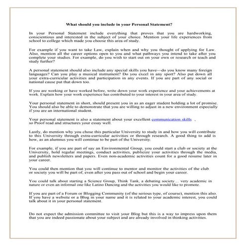 Personal statement | PDF