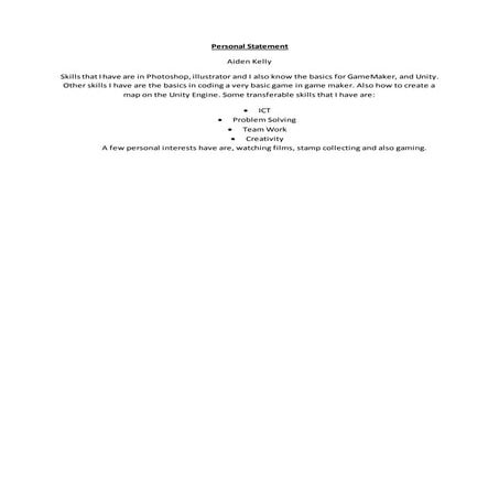 Personal Statement | DOCX