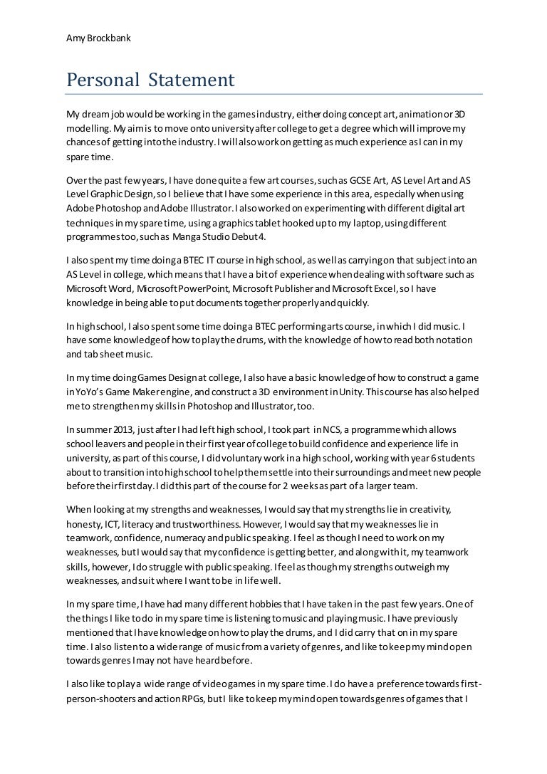 Personal Statement Personal Statement