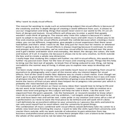 Personal statement | DOCX