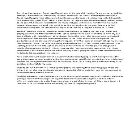 personal statement | DOCX