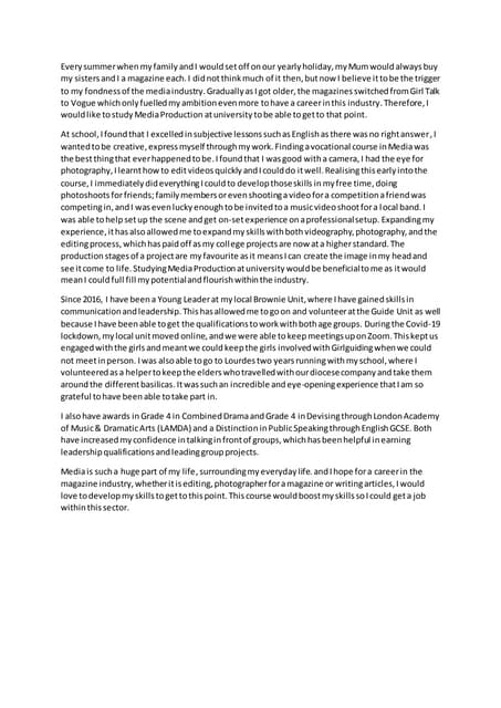 Personal statement draft 3 | PDF