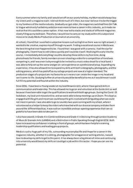 Personal statement draft 3 | PDF