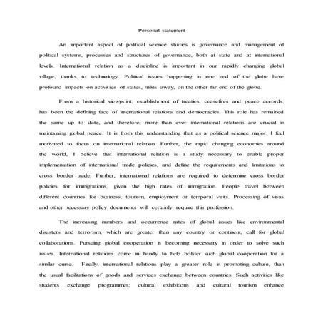 Personal statement essay | PDF