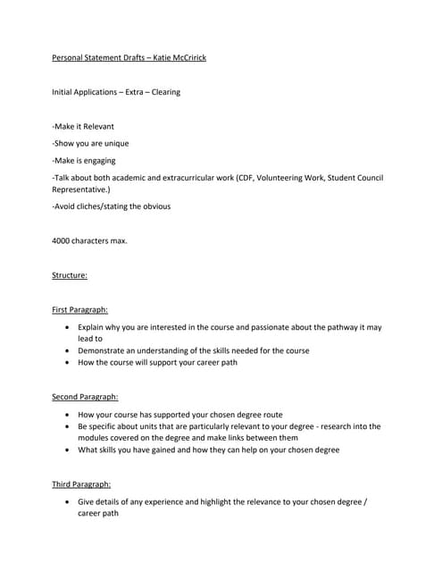 Personal Statement Draft 3 | PDF