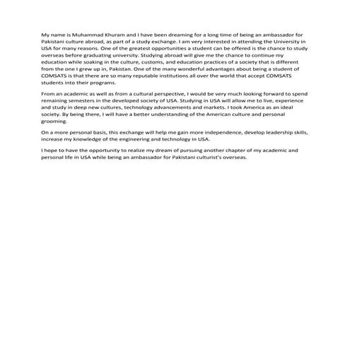 Personal statement(usefp) | PDF | Education