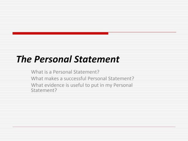 Writing Effective Personal Statements | PDF