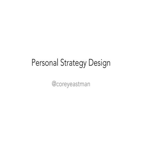 Personal Strategy Design | PPT