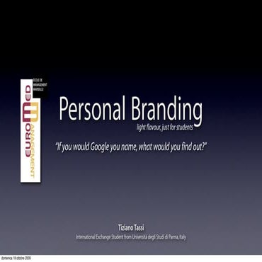 Personal Branding for students | PDF