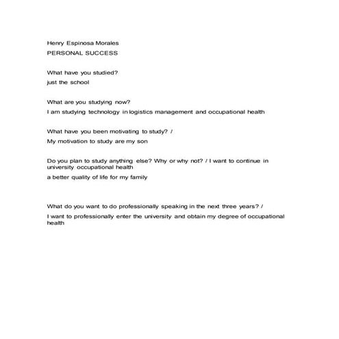 Personal success | DOCX