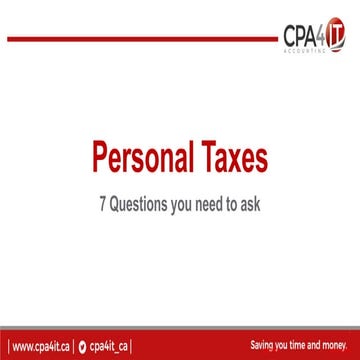 Personal tax guide | PPTX