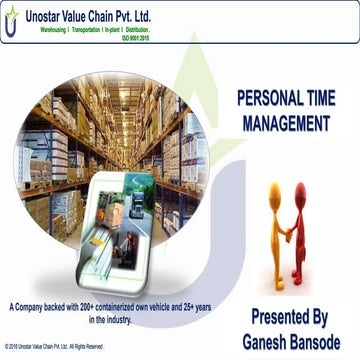 Personal time management unostar | PPTX