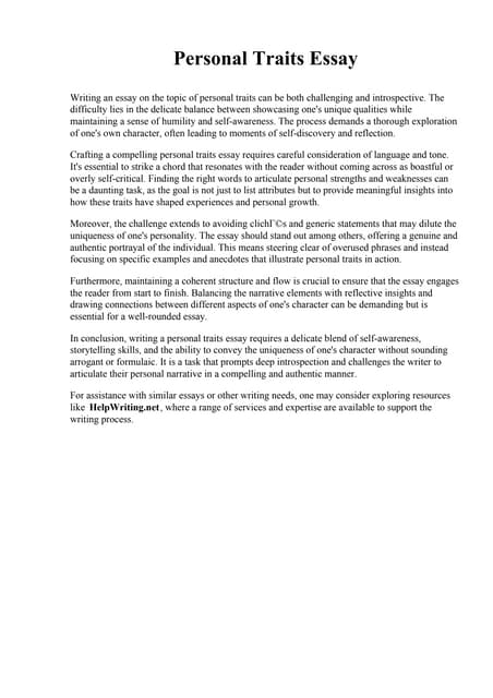 Personal Strengths And Weaknesses Essay | PDF