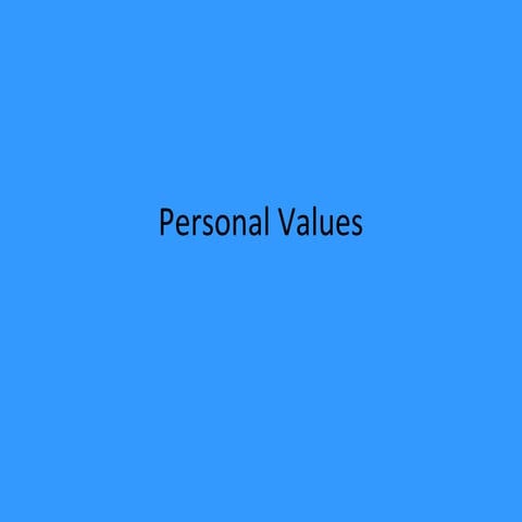 Personal values | PPT