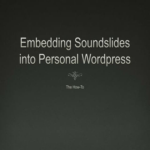 Embedding slideshow in wordpress | PPTX | Web Design and HTML | Internet