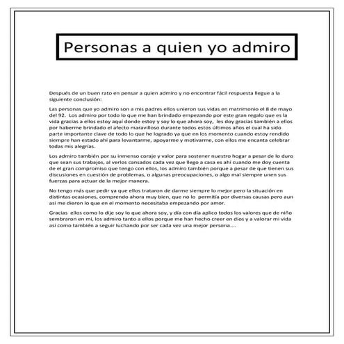 Personas a quien yo admiro | DOC