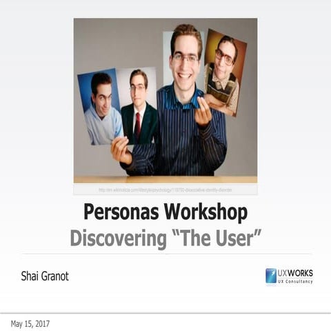 Personas workshop | Discovering "The User" | PPT
