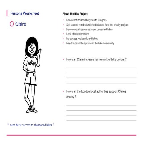 Persona Worksheets abandoned bike project | PDF
