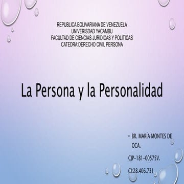 Persona y personalidad | PPTX