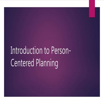 Person centered plan | PPTX