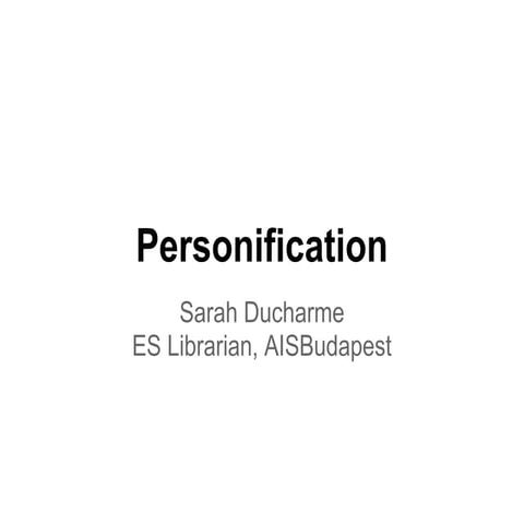 Personification | PDF
