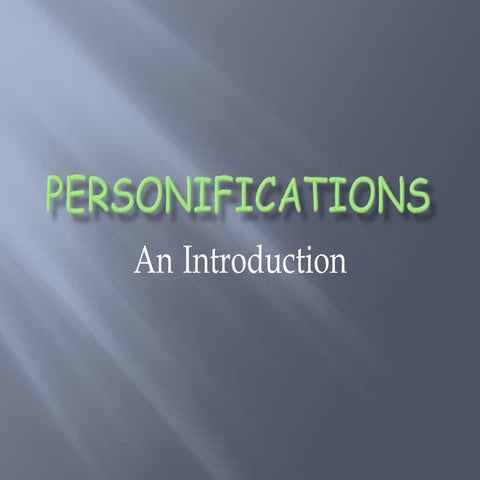 Personifications | PPTX
