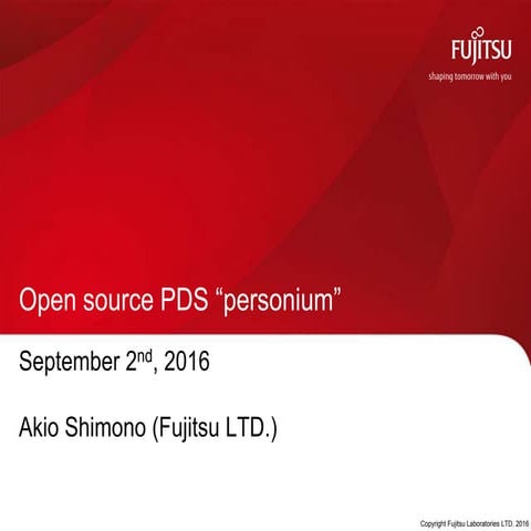 Personium mydata2016 0902 | PPTX