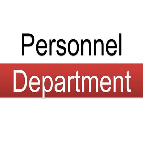 Personnel department | PPTX