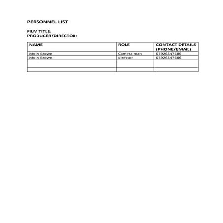 Personnel List - A2.docx | Smartphones | Consumer Electronics