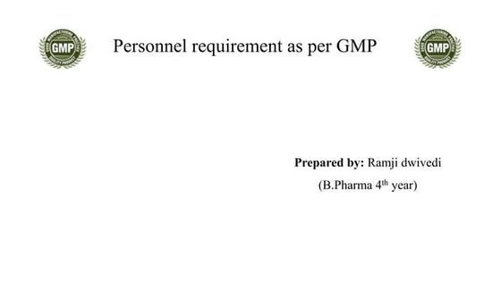 Good Manufacturing Practice (GMP) | PPT