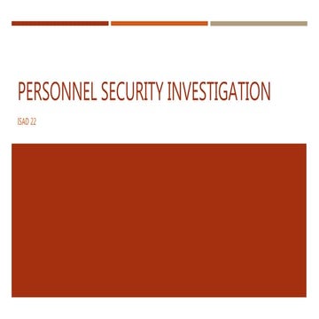 Personnel security investigation | PPTX
