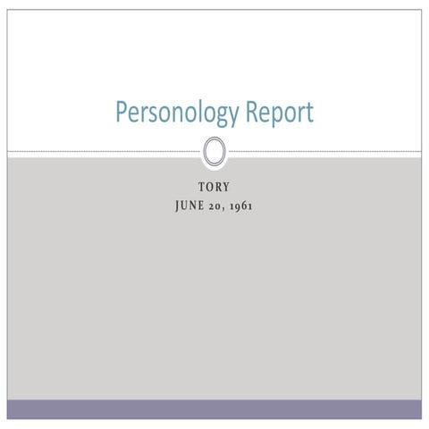 Personology report | PPSX