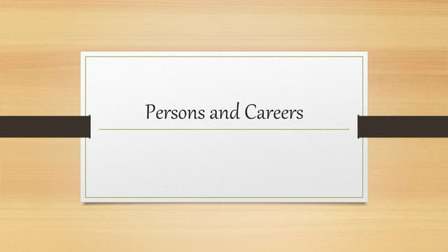 Career orientation | PPTX