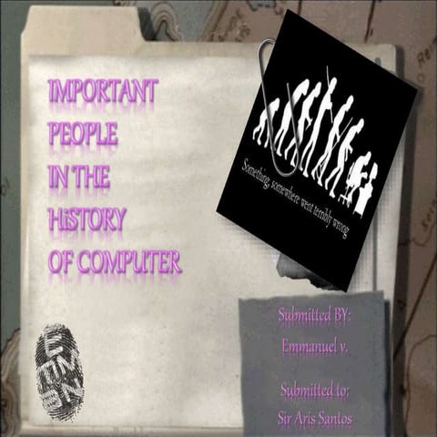 Important People in the History of Computer | PPTX
