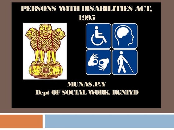 Pwd act 1995 | PPT