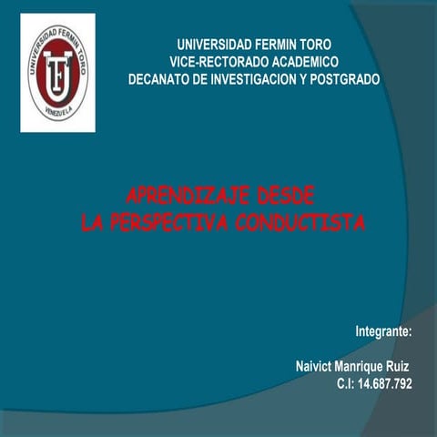 Perspectiva conductista | PPT