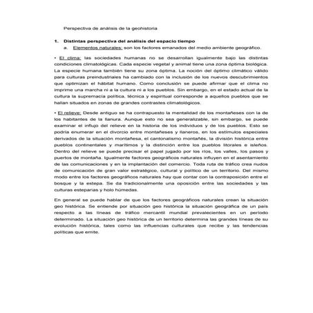 Perspectiva de análisis de la geohistoria | DOCX