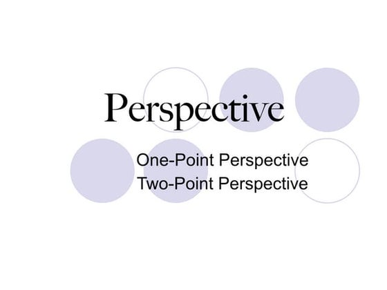 Basic 2 Point Perspective | PPT | Drawing and Sketching | Arts and Crafts