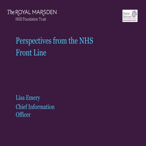 Perspectives from the NHS front line | PDF