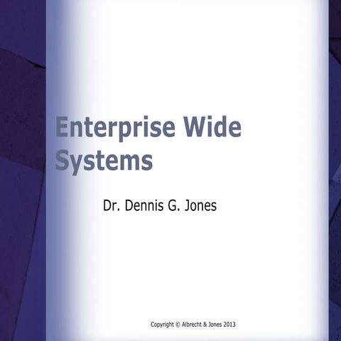 Enterprise wide information systems - SAP R3 overview & basis ...