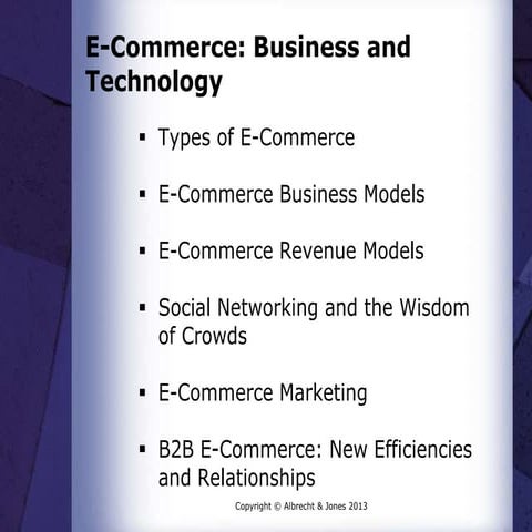 E-Commerce: Business and Technology | PPT