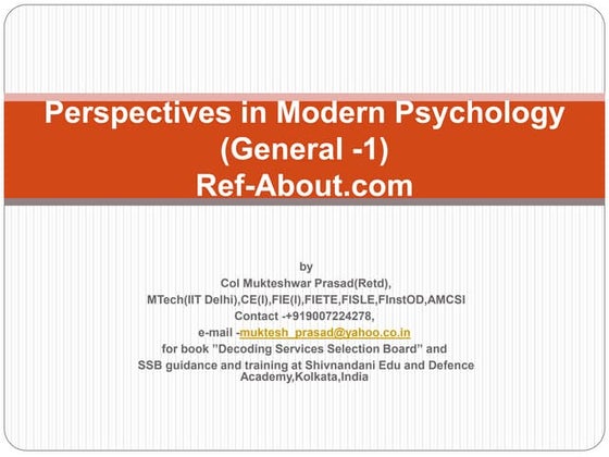 psychological perspectives | PPT | Biological Sciences | Science